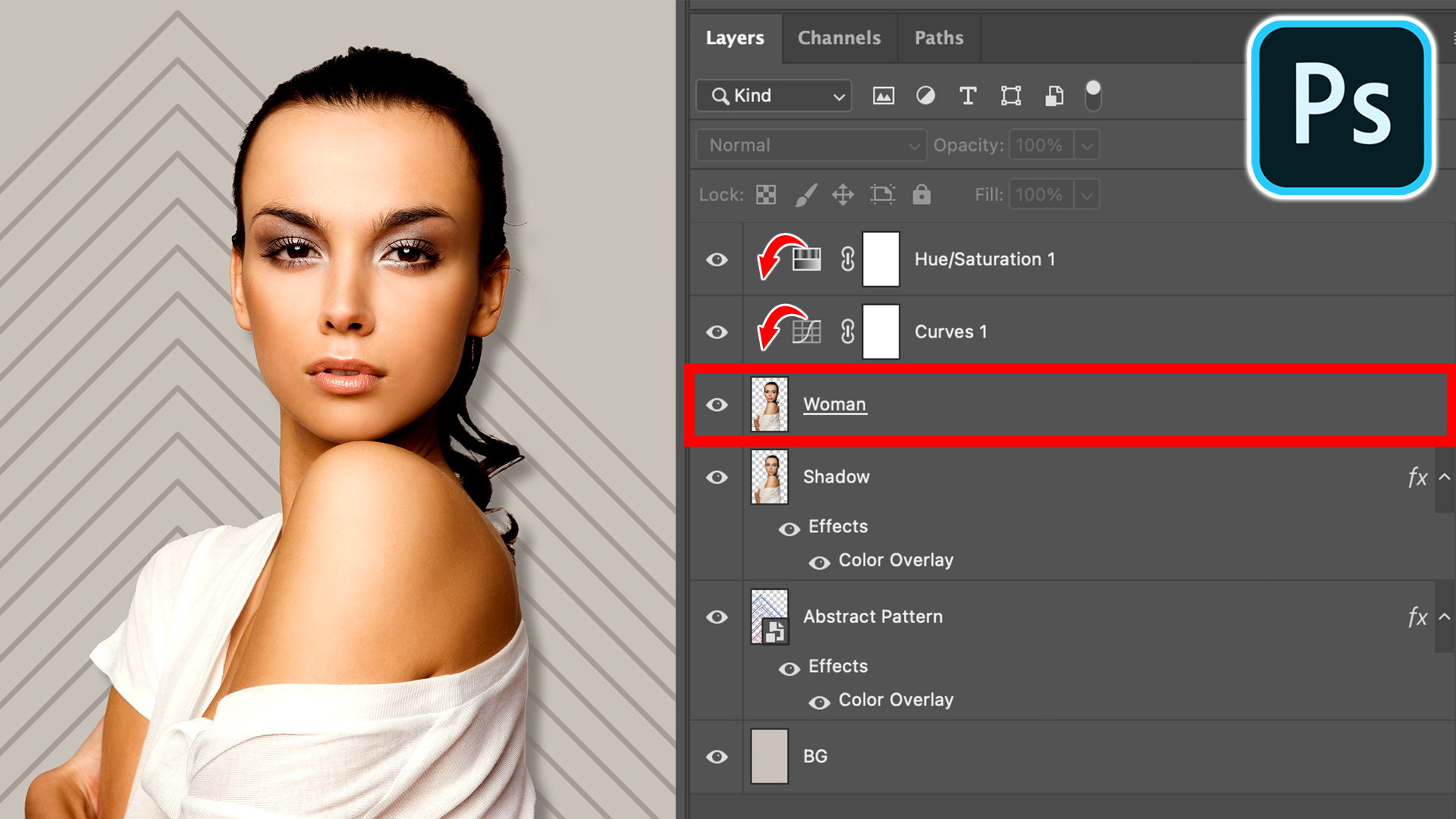 Apply Effects To ONLY ONE LAYER Adobe Photoshop Tutorial You Want Pizzazz