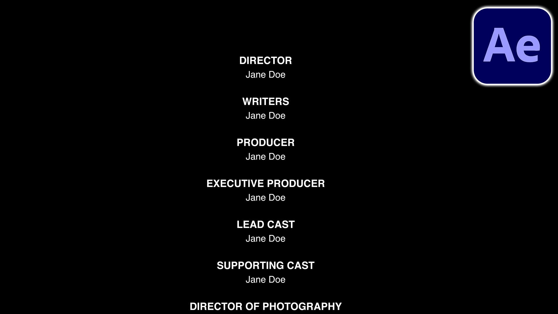 Easy ROLLING CREDITS In Adobe After Effects Tutorial You Want Pizzazz